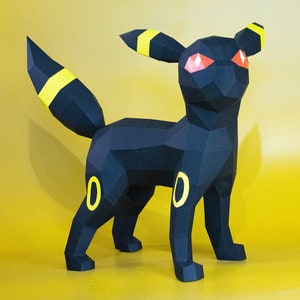 Pokemon Umbreon Eevee Evolution 3D Papercraft PDF, SVG Templates for ...