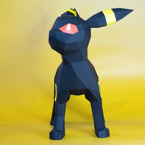 Pokemon Umbreon Eevee Evolution 3D Papercraft PDF, SVG Templates for ...