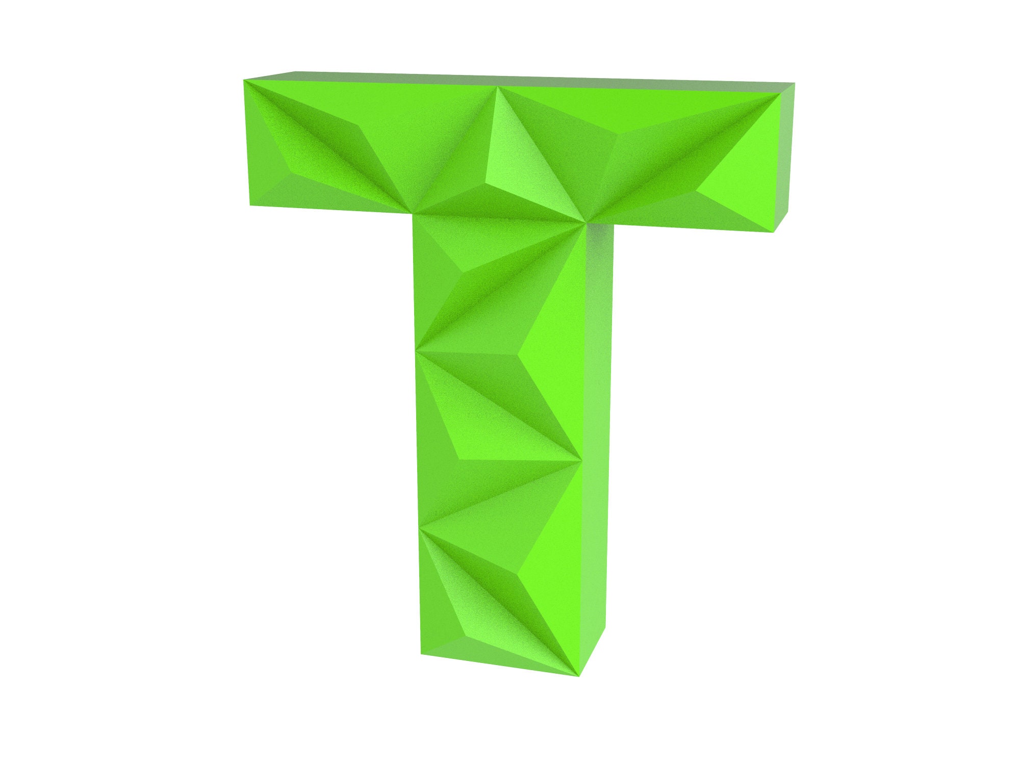 Papercraft Letter T 3D DIY Pepakura Origami Paper Low Poly - Etsy UK