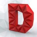 Papercraft Letter D 3D DIY Pepakura Origami Paper Low Poly - Etsy