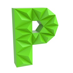 Papercraft Letter P 3D DIY Pepakura Origami Paper Low Poly - Etsy