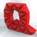 Papercraft Letter Q 3D DIY Pepakura Origami Paper Low Poly - Etsy