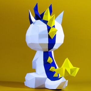 Dragon PDF Template Pepakura Papercraft Origami - Etsy