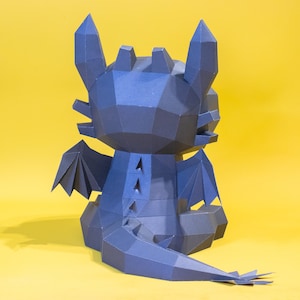 Stitch and Night Fury Dragon PDF SVG Papercraft DIY Pepakura Origami ...