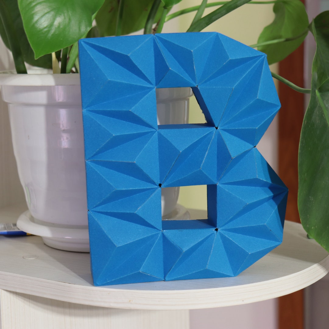 Papercraft Letter B 3D DIY Pepakura Origami Paper Low Poly - Etsy