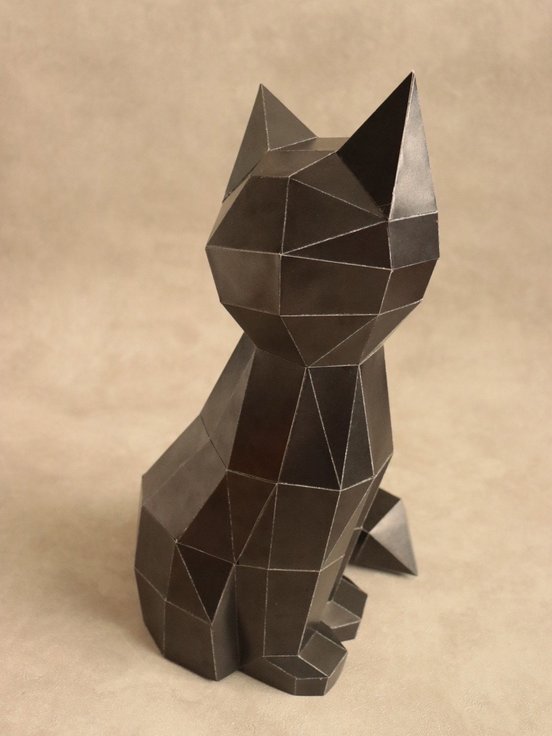 Black Cat Papercraft DIY Pepakura Origami Template Low Poly - Etsy UK