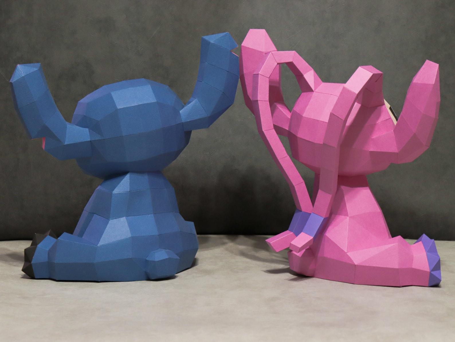 Stitch and Angel Papercraft DIY Pepakura Origami Template Low - Etsy
