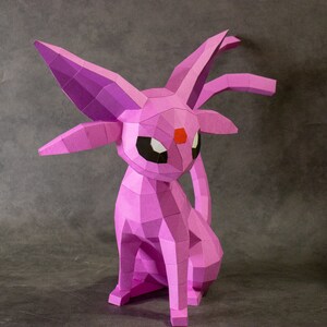 Pokemon Espeon Eevee Evolution 3D Papercraft PDF, SVG Templates for ...
