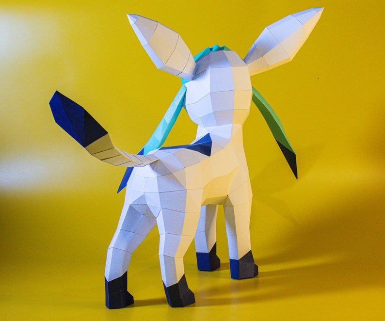 Pokemon Glaceon Eevee Evolution 3D Papercraft PDF, Templates, DIY ...