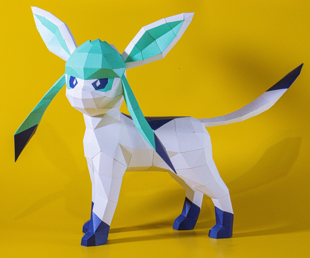 Pokemon Glaceon Eevee Evolution 3D Papercraft PDF, Templates, DIY ...