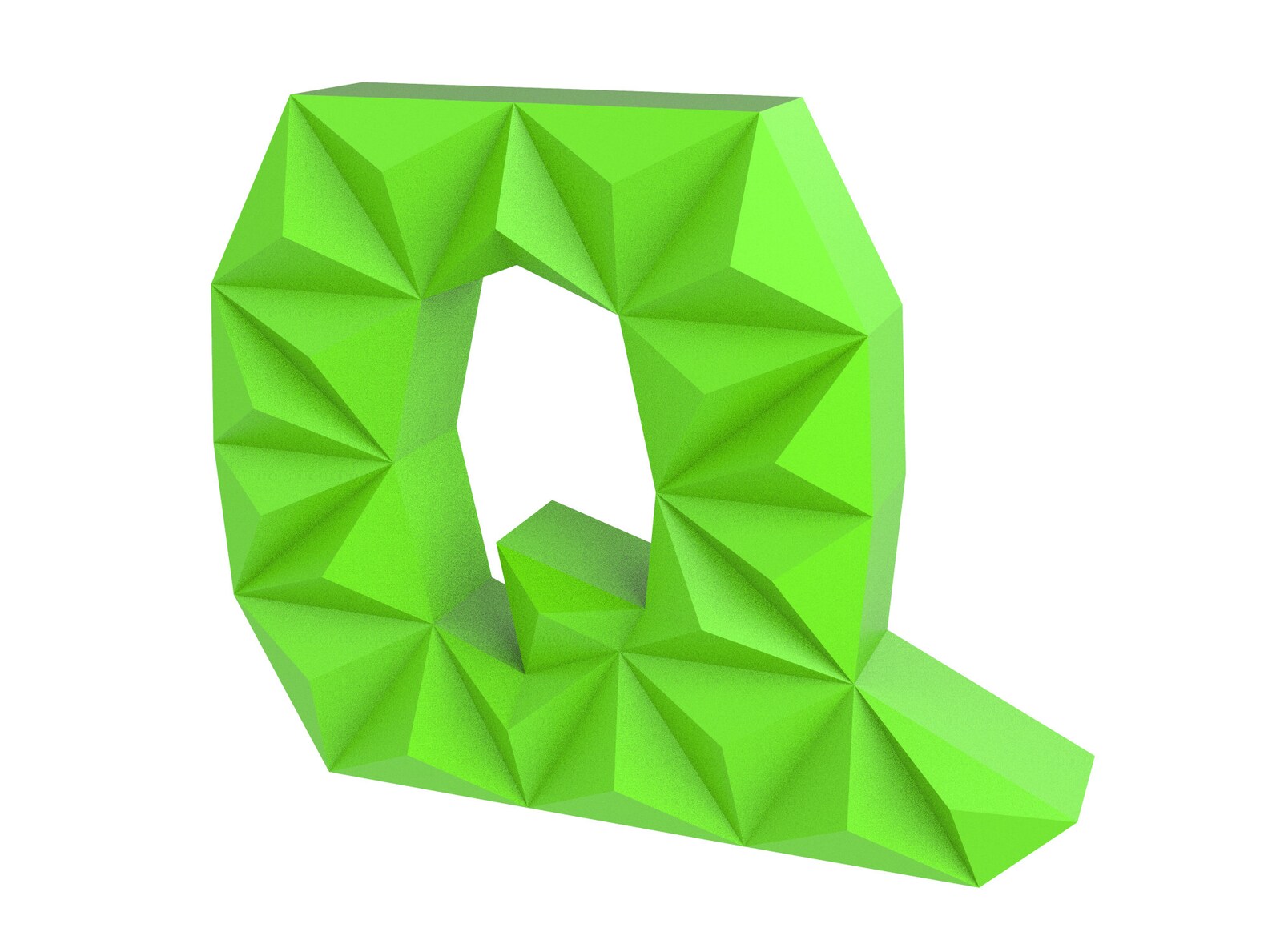 Papercraft Letter Q 3D DIY Pepakura Origami Paper Low Poly - Etsy