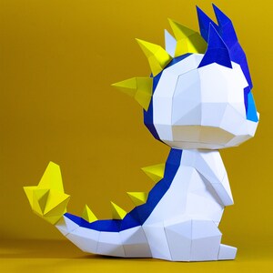 Dragon PDF Template Pepakura Papercraft Origami - Etsy