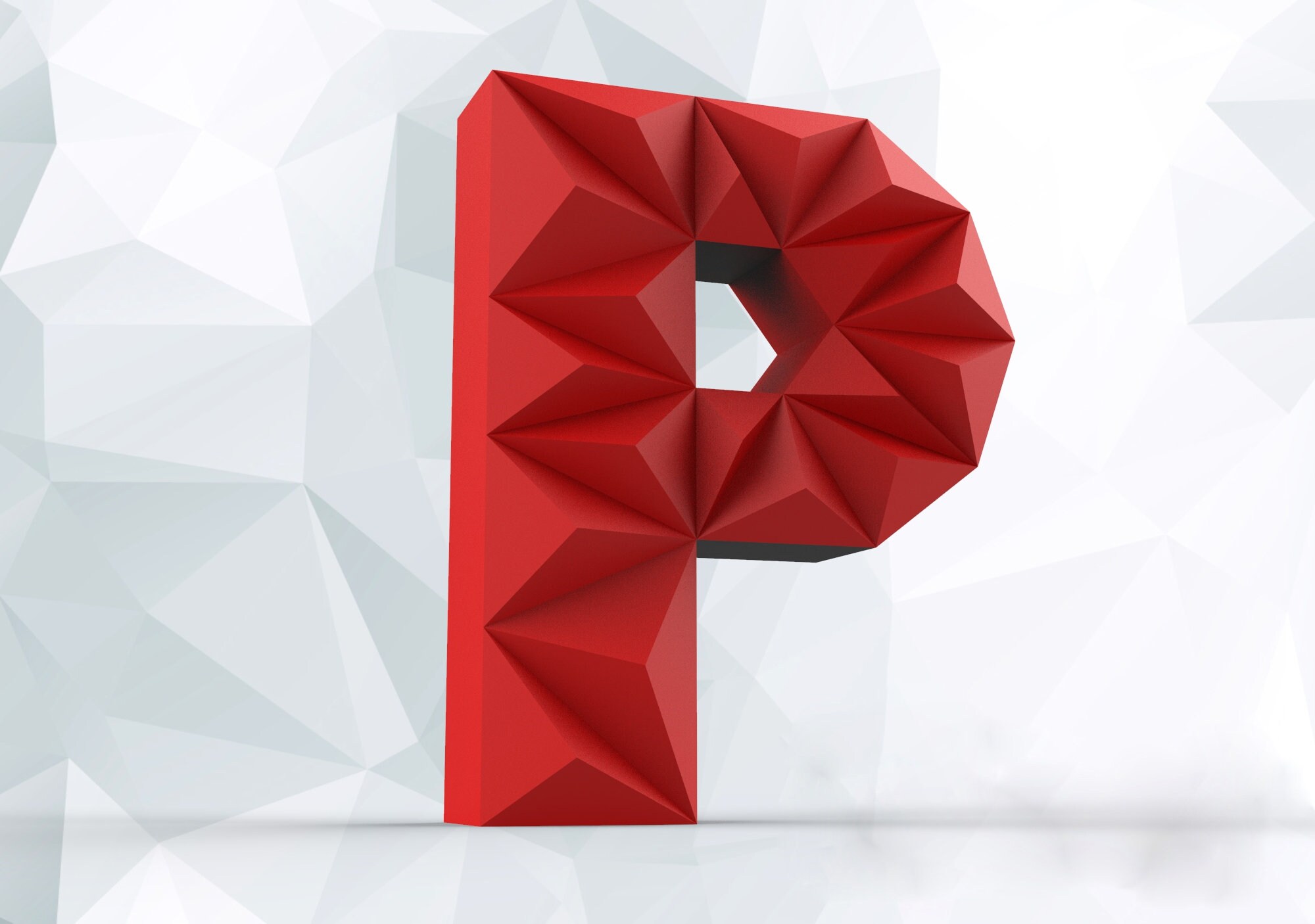 Papercraft Letter P 3D DIY Pepakura Origami Paper Low Poly - Etsy