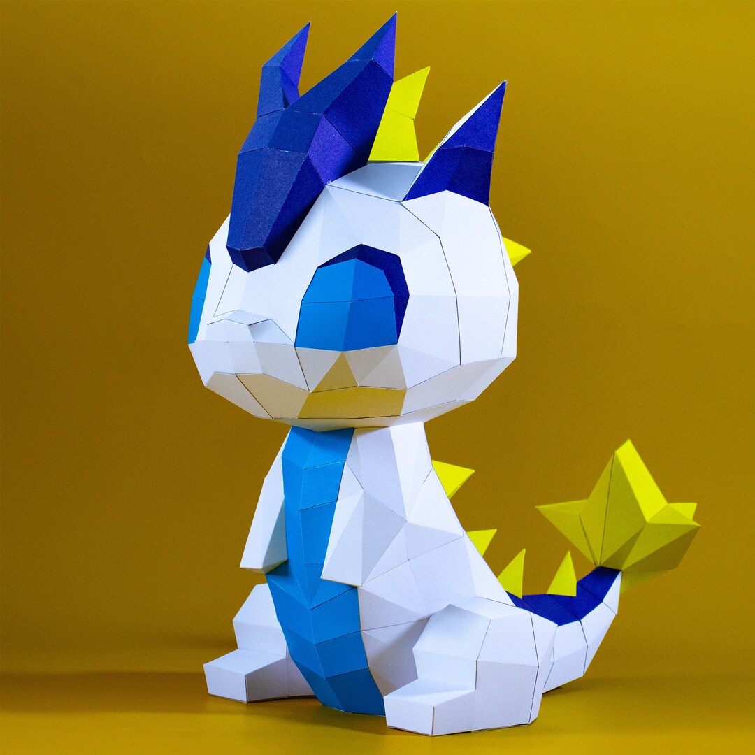 Dragon PDF Template Pepakura Papercraft Origami - Etsy