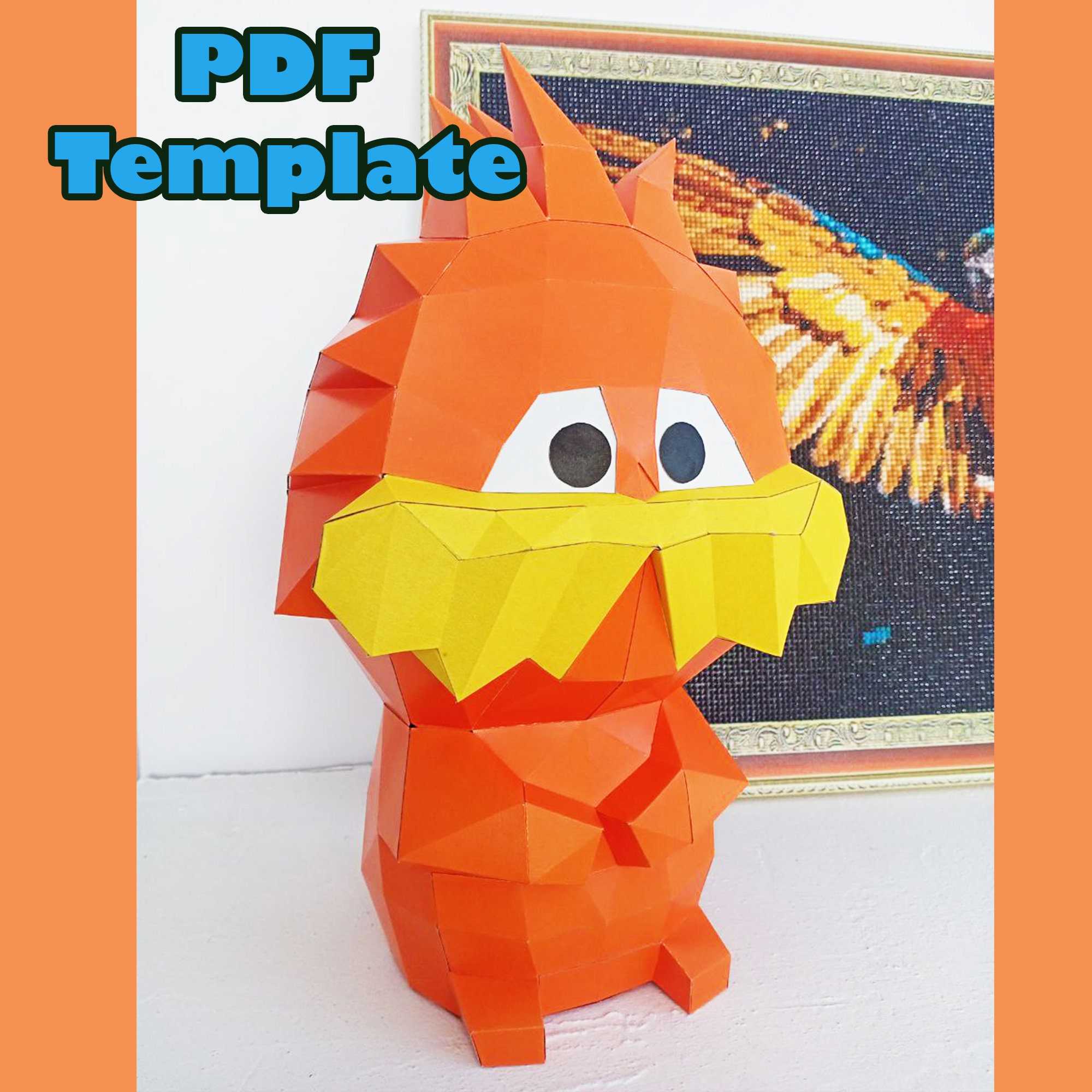 Lorax PDF Papercraft DIY Pepakura Origami Template Low Poly - Etsy