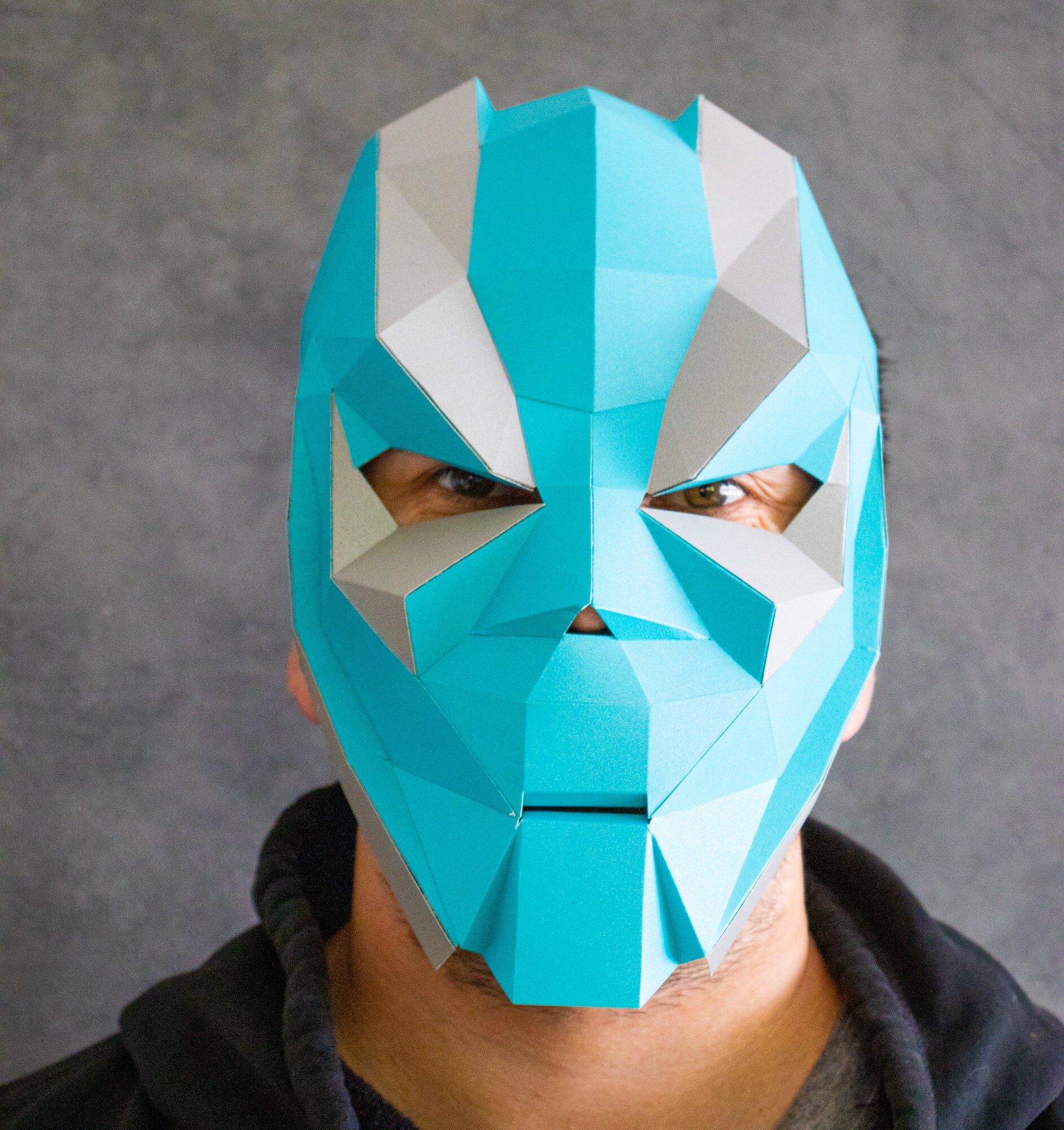 Mask Paper Craft, SVG, Digital Template, Origami, PDF Download DIY, Low ...