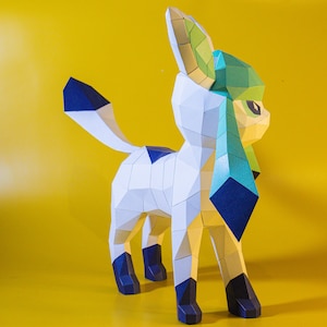 Pokemon Glaceon Eevee Evolution 3D Papercraft PDF, Templates, DIY ...