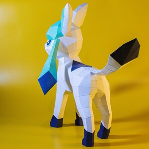 Pokemon Glaceon Eevee Evolution 3D Papercraft PDF, Templates, DIY ...