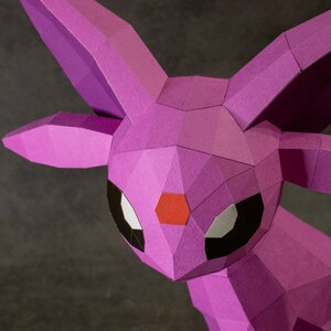 Pokemon Espeon Eevee Evolution 3D Papercraft PDF, SVG Templates for ...