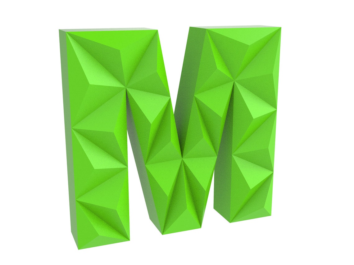 Papercraft Letter M 3D DIY Pepakura Origami Paper Low Poly - Etsy