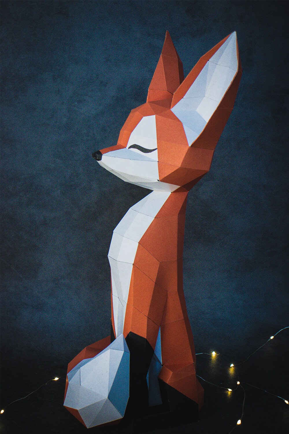 Fox Papercraft DIY Pepakura Origami Template Low Poly - Etsy