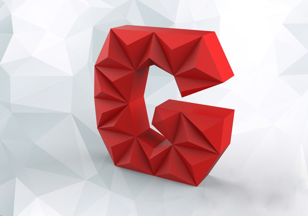 Papercraft Letter G 3D DIY Pepakura Origami Paper Low Poly - Etsy