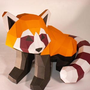 Red Panda Pepakura, Paper Craft, PDF Template, DIY, Digital Download - Etsy