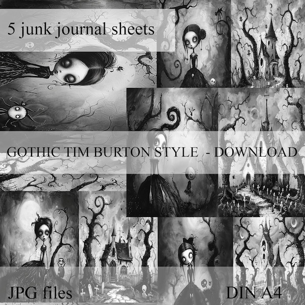 Tim Burton Digital Wallpaper - Etsy