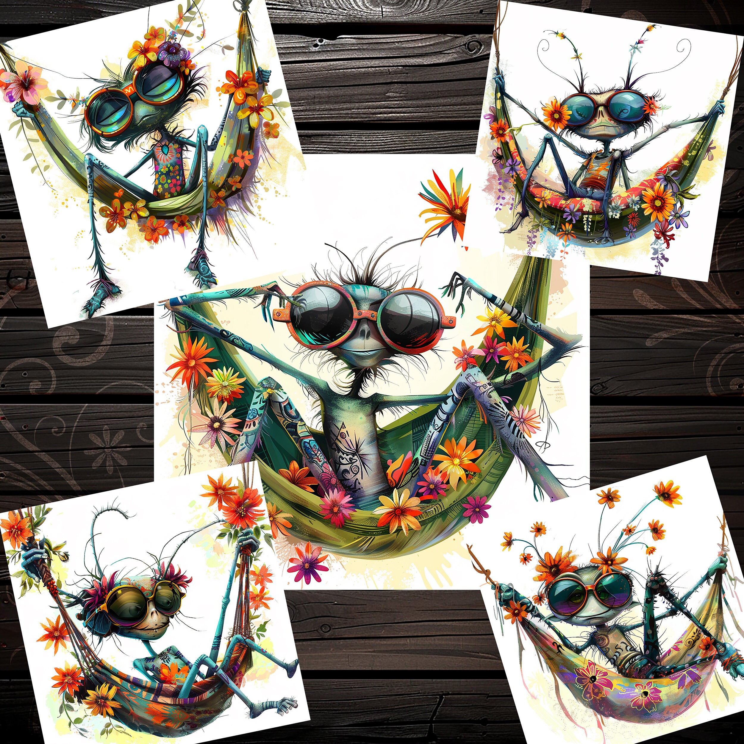 Clipart Junk Journal Stickers Funny Mosquito, Junk Journal Sticker ...