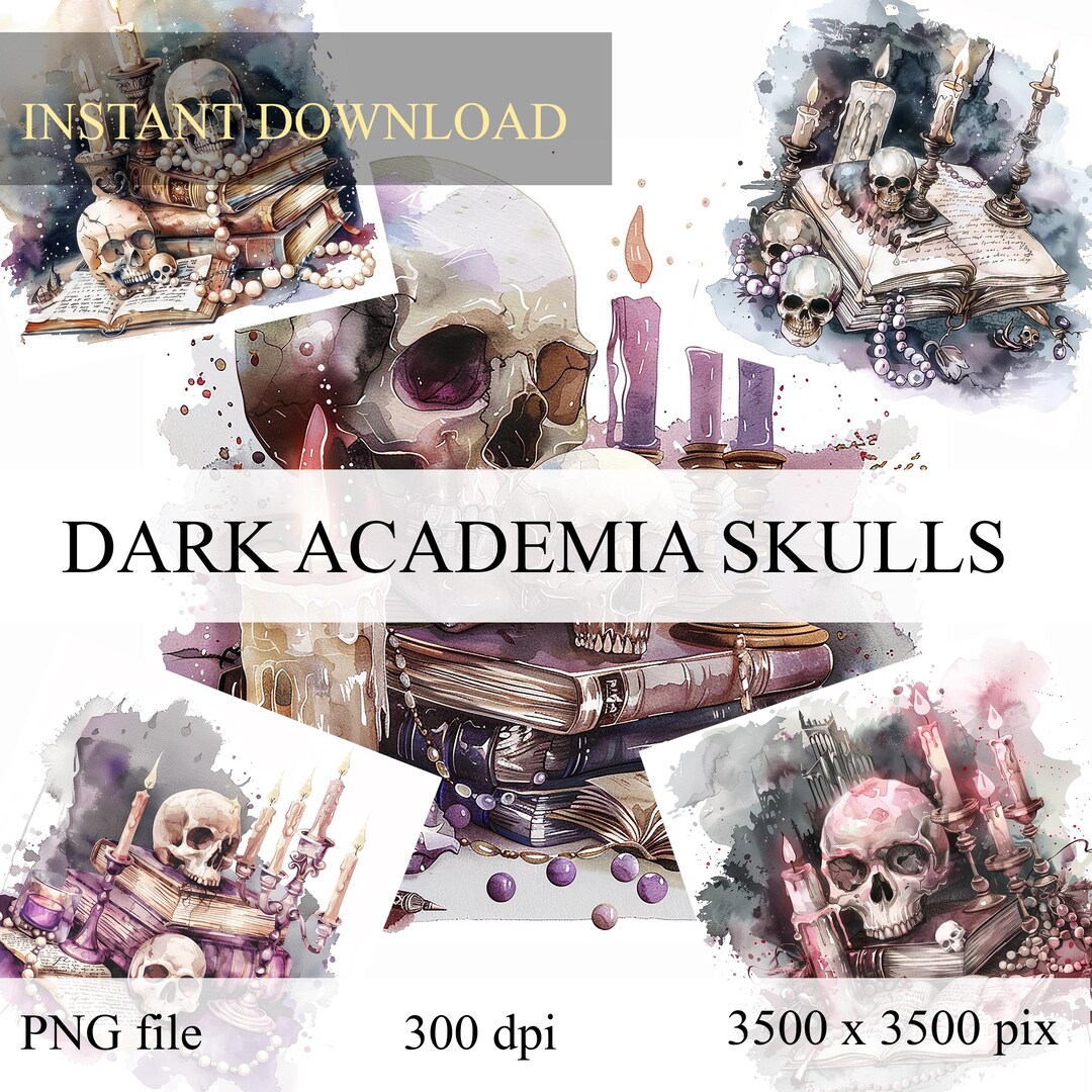 Clipart Dark Academia Junk Journal Sticker, Scrapbooking Stickers, Junk ...