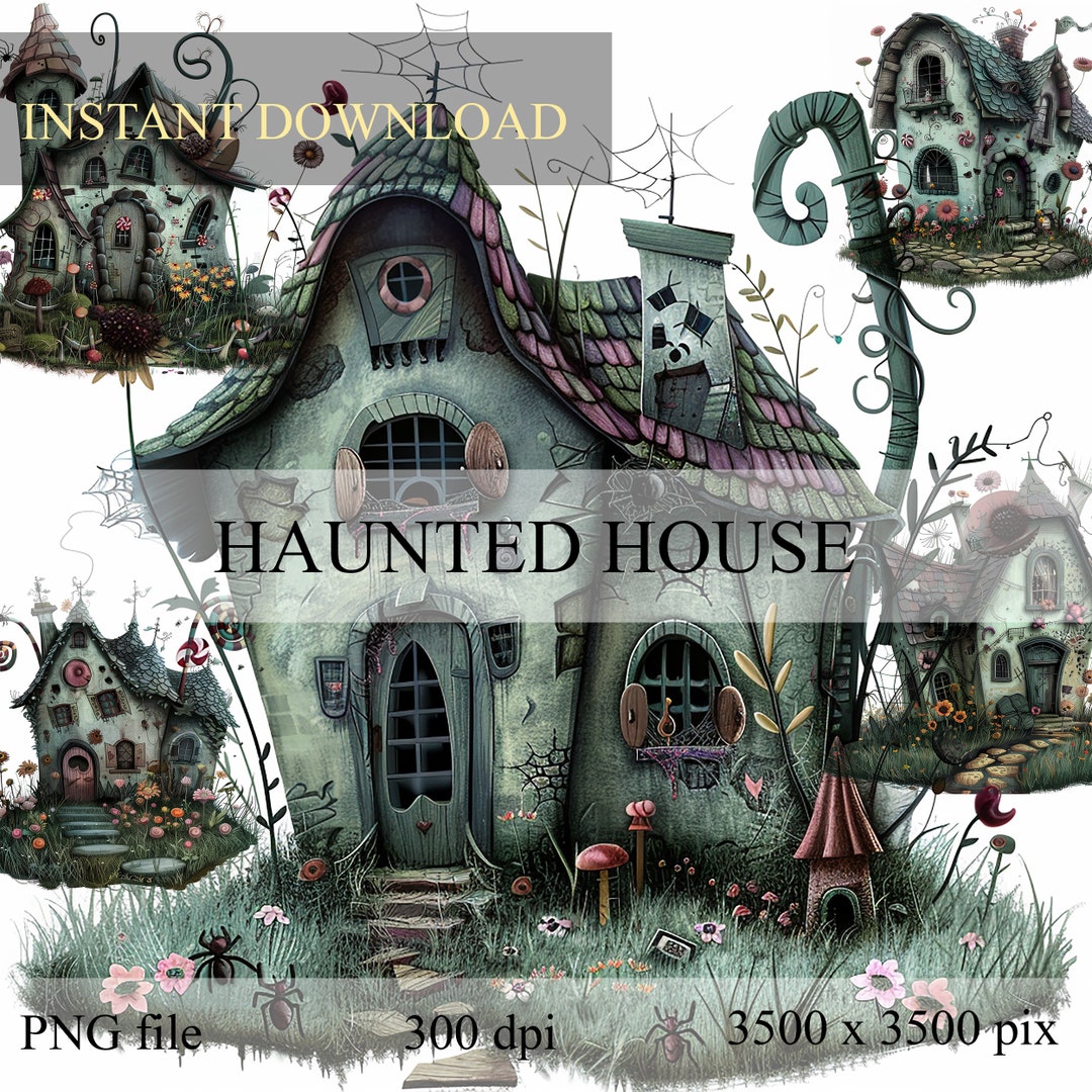 Cliparts Haunted Gothic Houses, Scrapbook Sticker, Scrapbooking, Junk ...