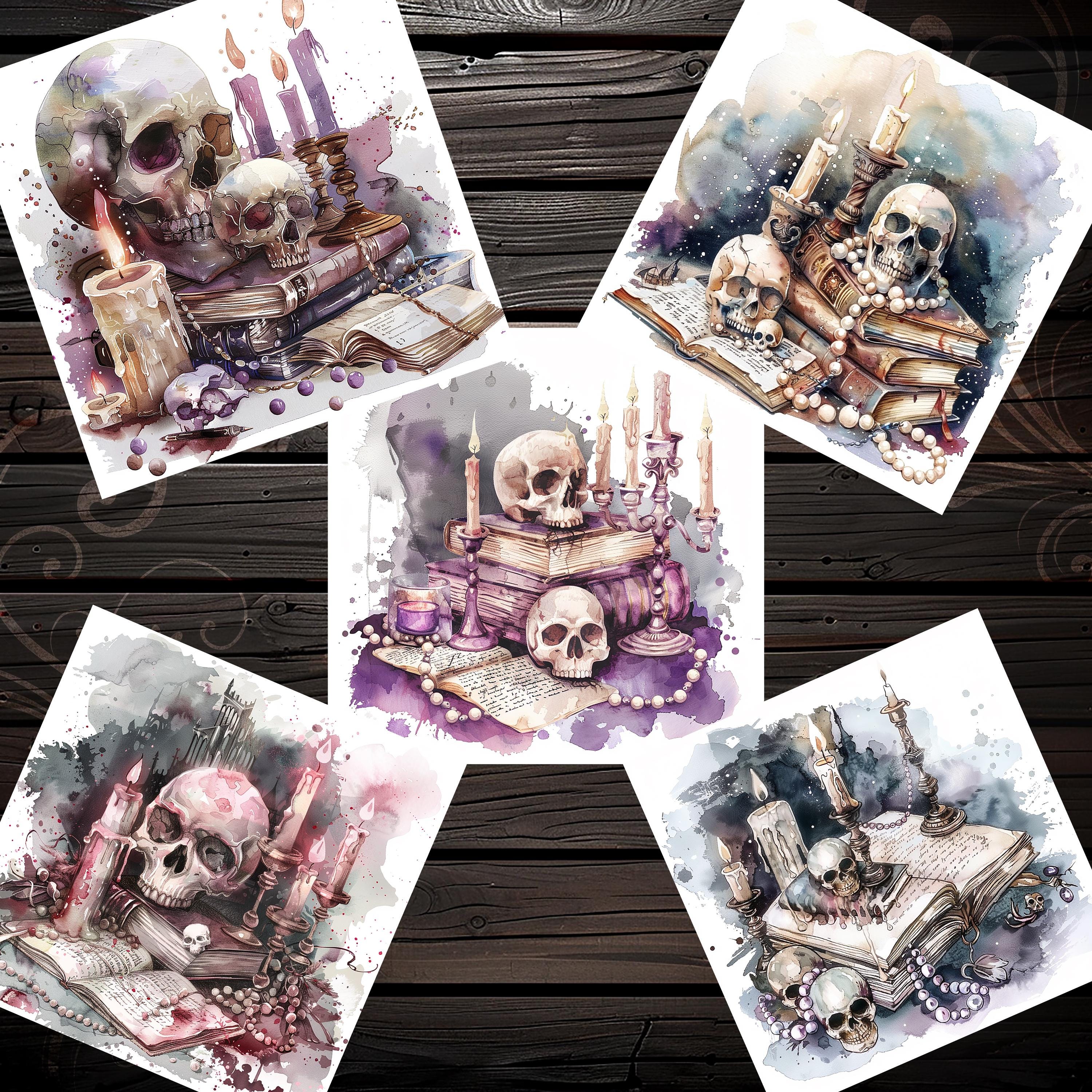 Clipart Dark Academia Junk Journal Sticker, Scrapbooking Stickers, Junk ...