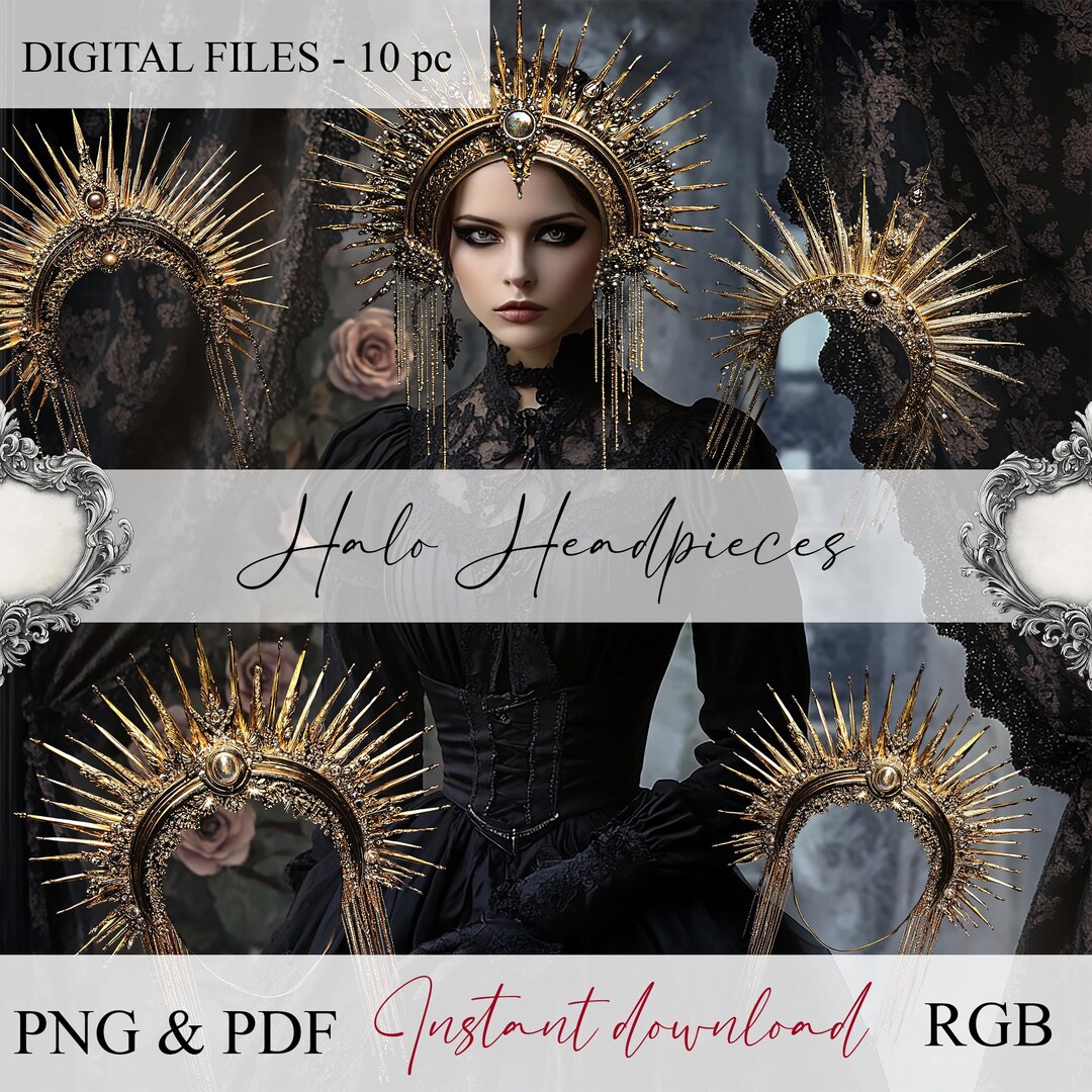Halo Headpieces Digital Files for Photoshop, Artwork, Gimp, Lightroom ...