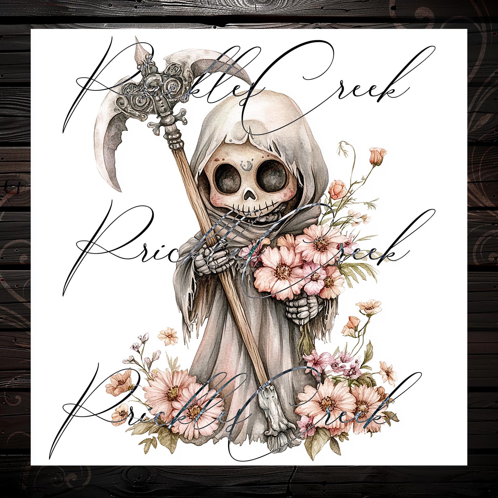 Clipart Eerie Grim Reaper, Junk Journal Stickers, Scrapbooking Stickers ...
