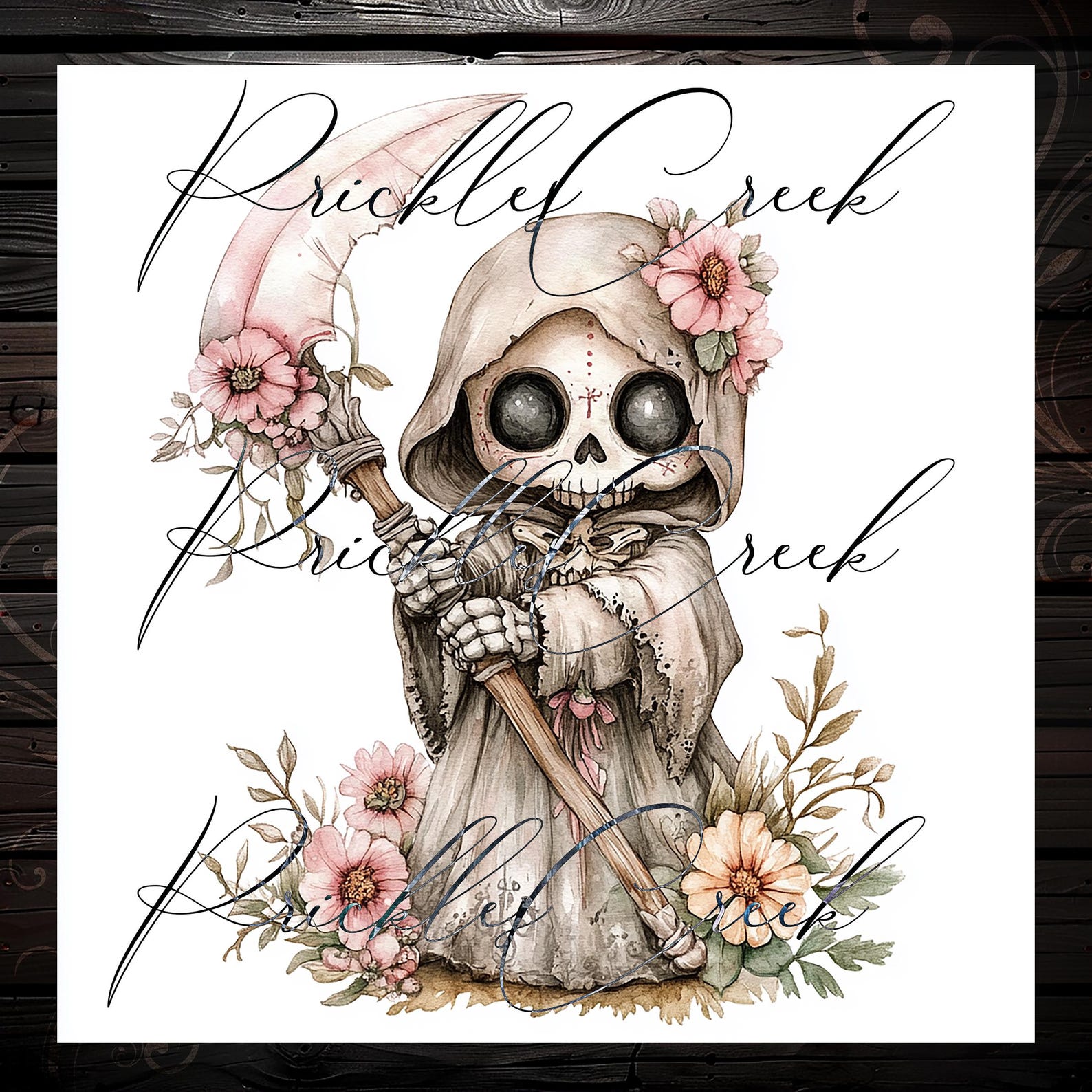 Clipart Eerie Grim Reaper, Junk Journal Stickers, Scrapbooking Stickers ...