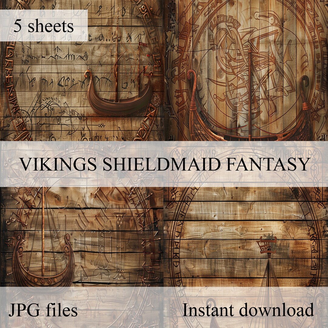 Vikings Junk Journal Pages, Scrapbooking, Scrapbook, Wallpaper, Paper ...