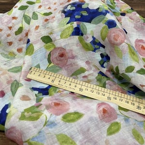Printed Ramie Fabric by the Yard - Etsy