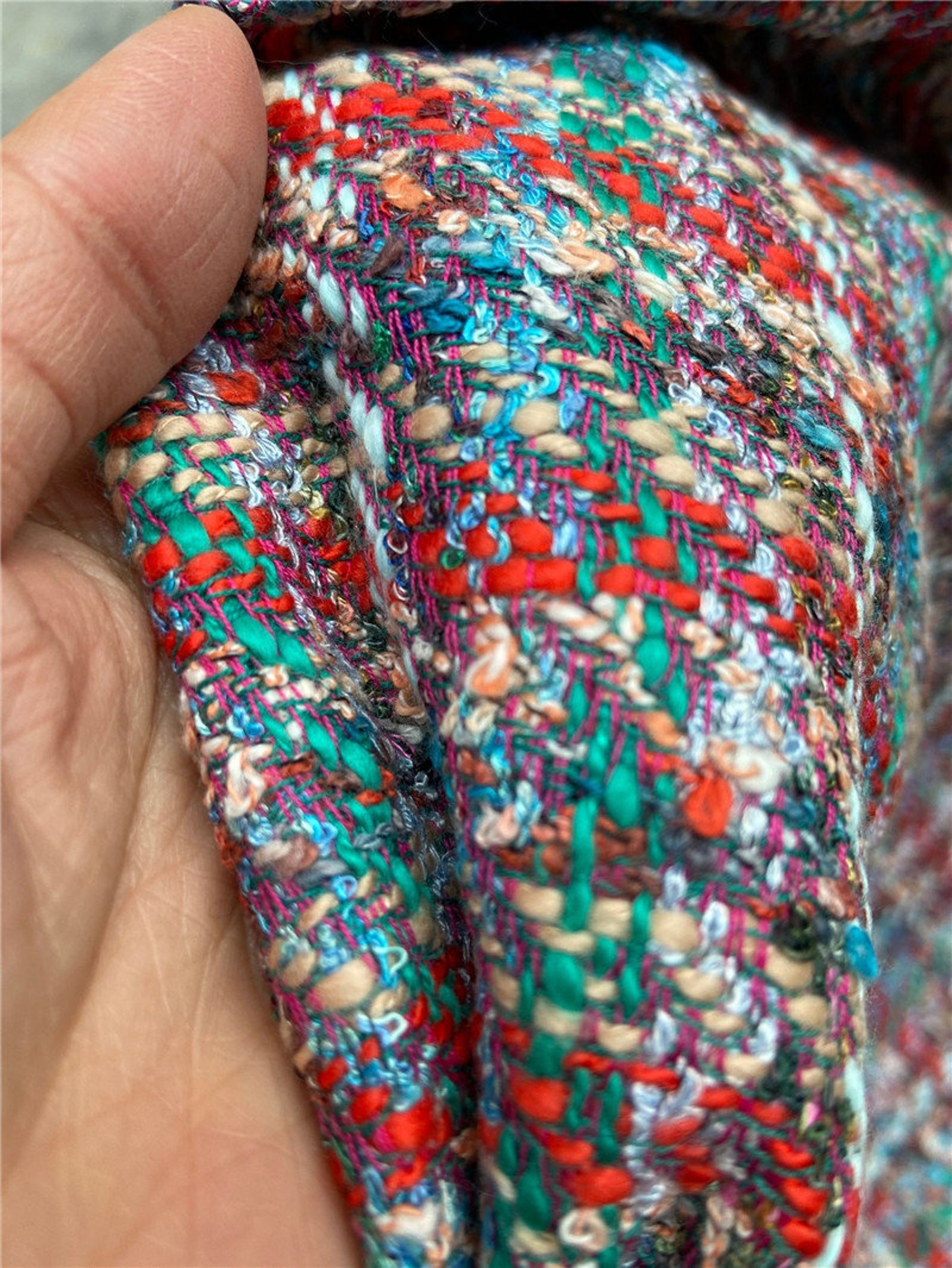 Tweed Color FabricWoven Soft Fabric By The Yard | Etsy