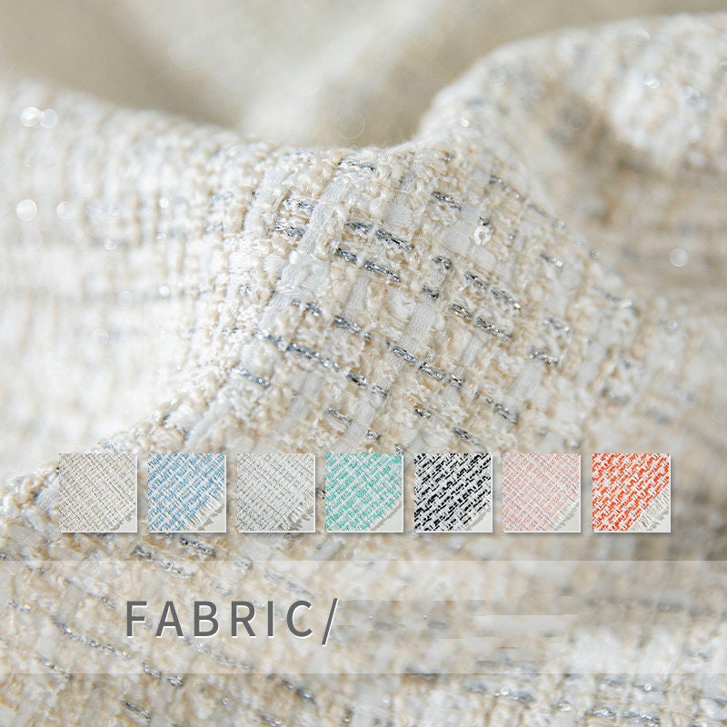 Tweed Mixed Color Fabric by the Yard | Etsy