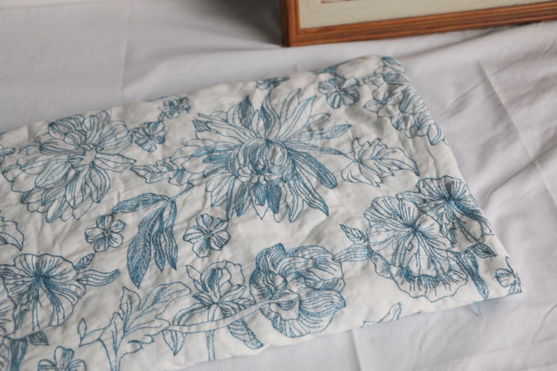 Flower Embroidery Cotton Fabric cotton Embroidered Fabric for - Etsy