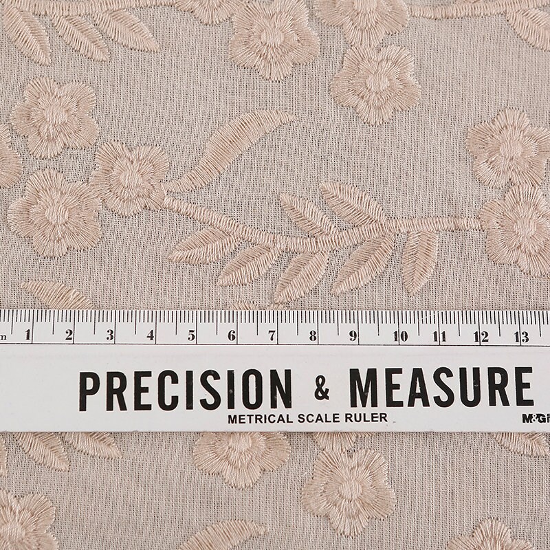 Flower Embroidery Cotton Linen Fabric cotton Linen | Etsy