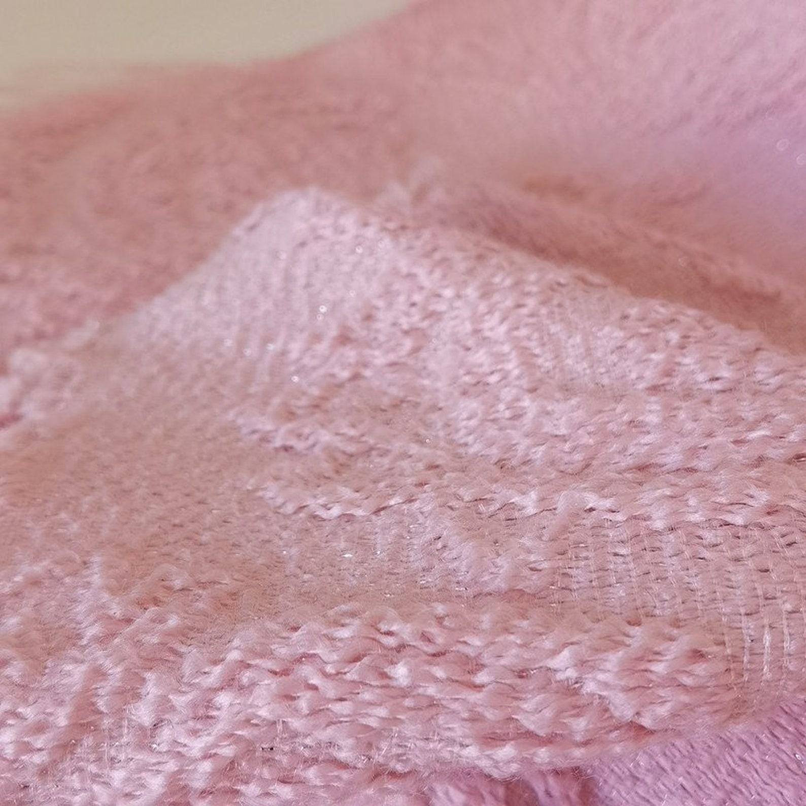 Pink Color Tweed Fabric by the Yard - Etsy