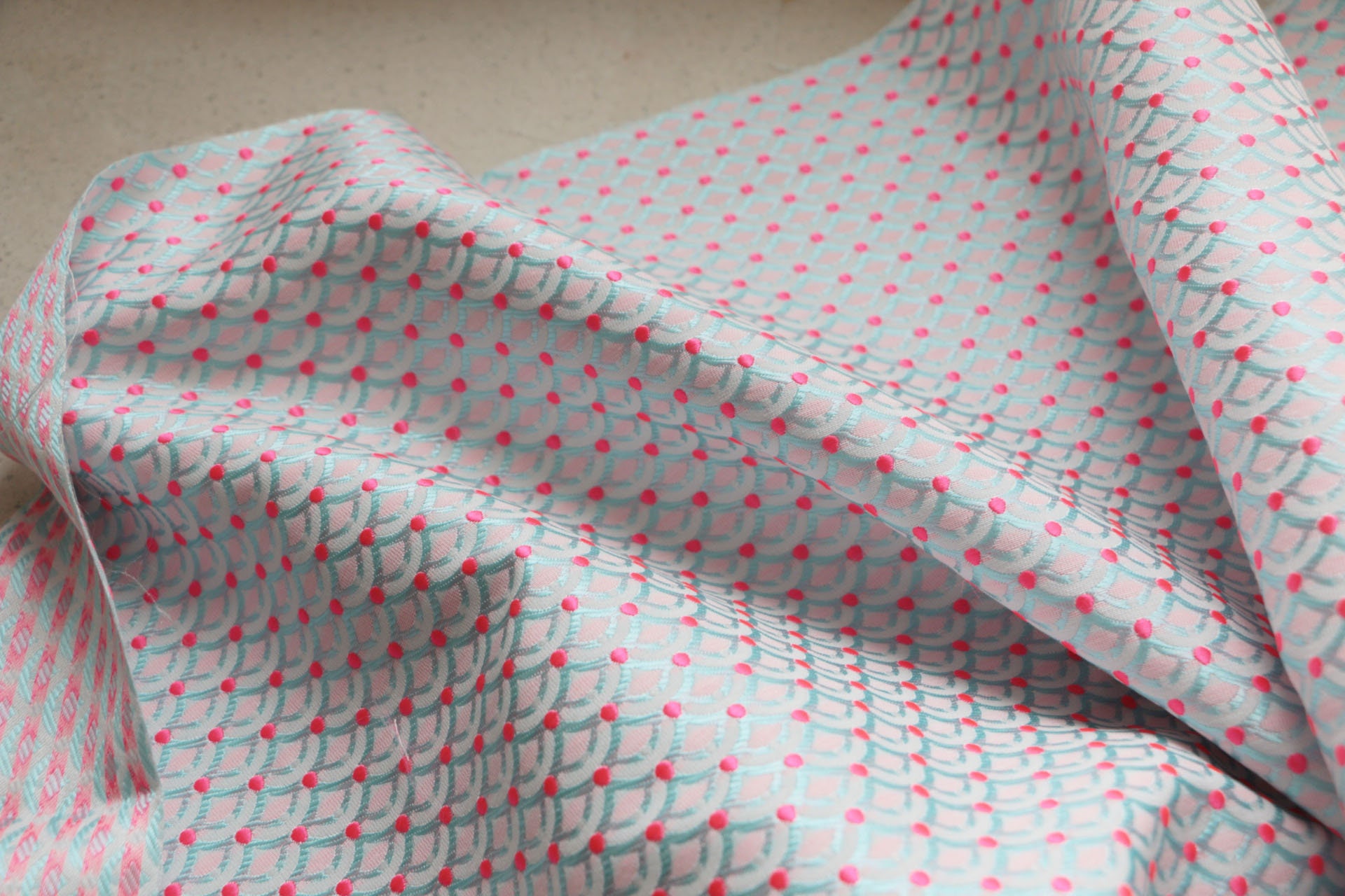 Fish Scales Jacquard Fabric by the Yard - Etsy