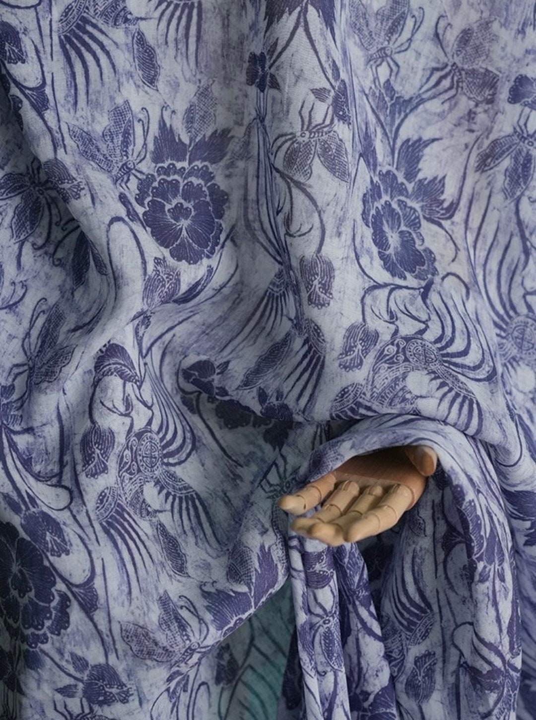 Printed Ramie Fabric by the Yard - Etsy