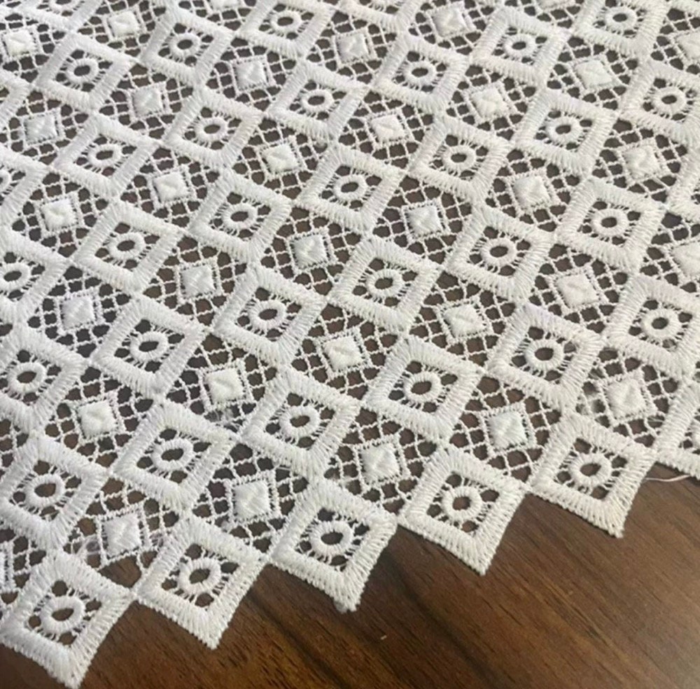 Embroidered Lace Fabric,guipure Lace Fabric,elegant Flower Hollowed ...