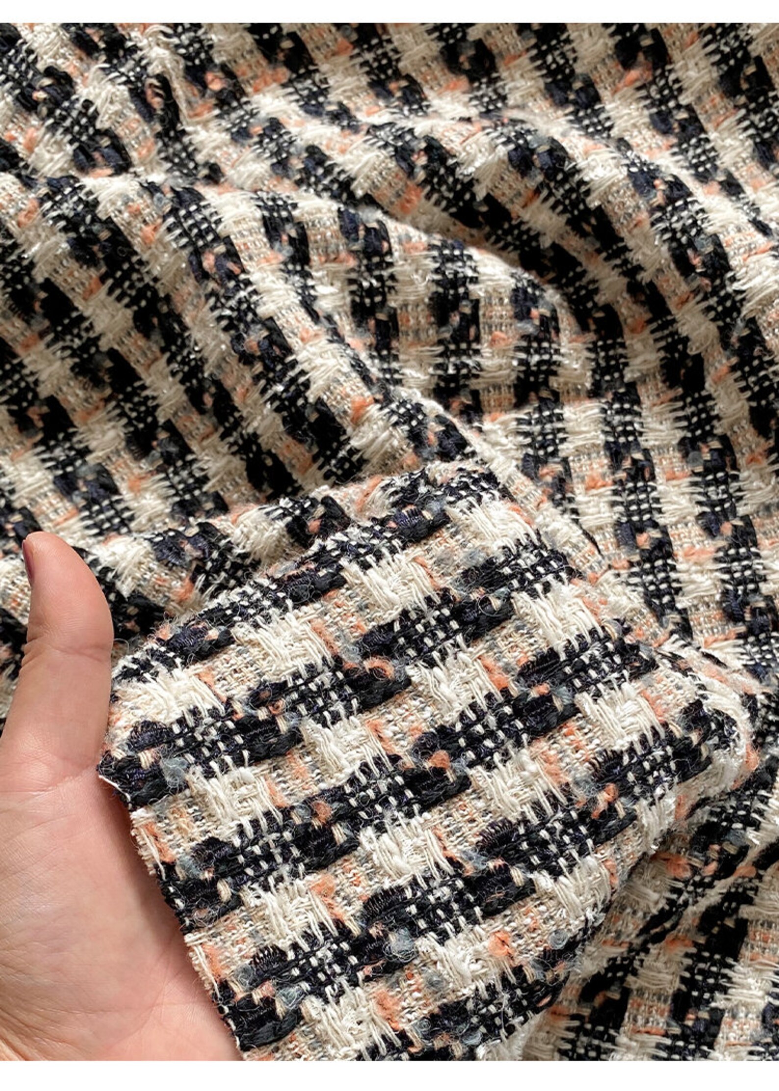 Tweed Fabricwoven Soft Woolen Fabricbag Fabricdress Fabric - Etsy