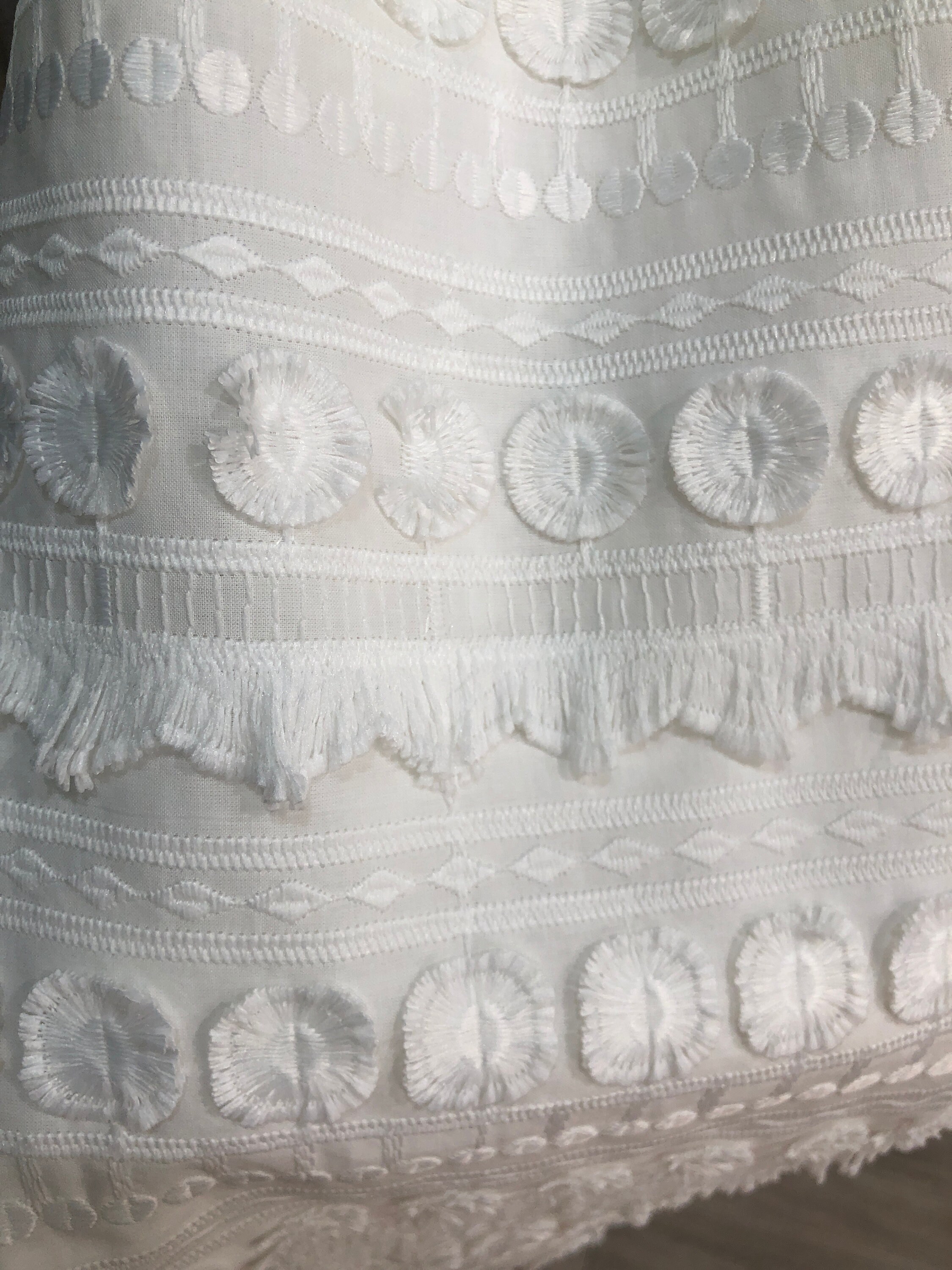 Flower Embroidery Cotton Fabric cotton Embroidered Fabric for - Etsy