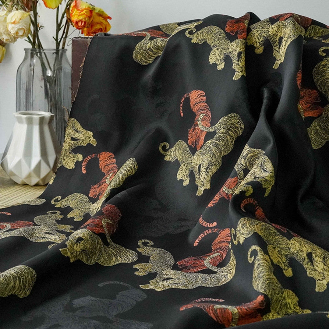 Tiger Jacquard Stoff Meterware - Etsy.de