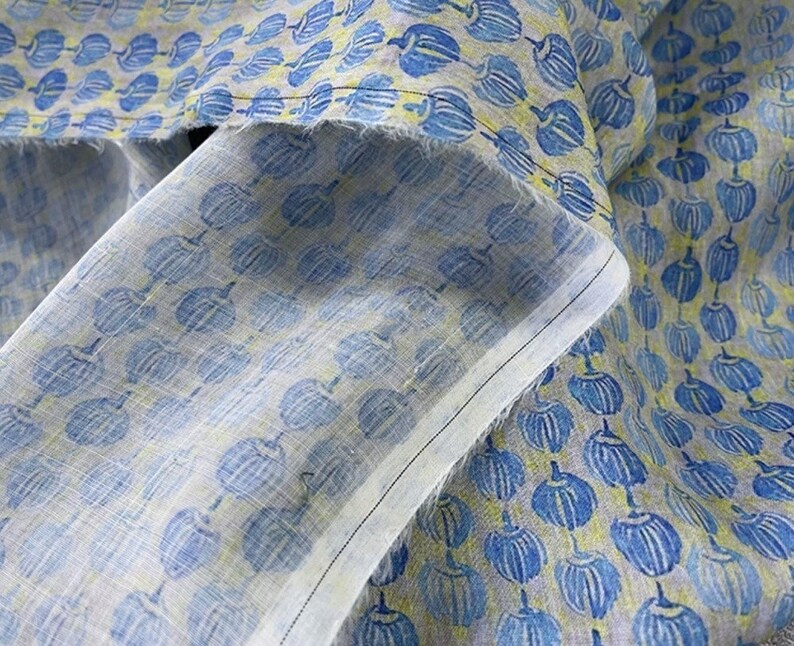 Print Ramie Fabric by the Yard - Etsy