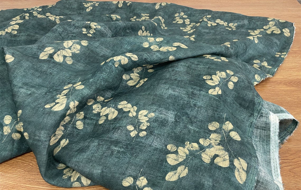 Printed Ramie Fabric by the Yard - Etsy